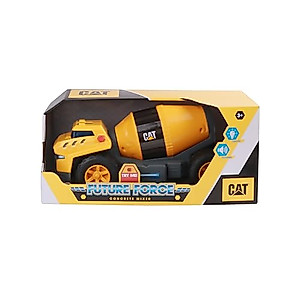 CAT Construction Toys, Future Force Cement Mixer Toy, with Lights and Sounds, Ages 3+ Yellow - Electro-Power Sounds, Next-Gen Glow Effects, Articulated Features - Indoor/Outdoor Play!