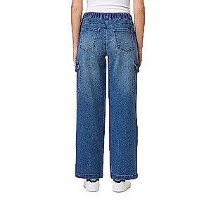 WallFlower Women's Plus Size Tomboy Relaxed Cargo Denim Mid-Rise Insta Stretch Juniors Jeans, Veronica A