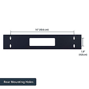 StarTech.com 2U Hinged Wall Mount Patch Panel Bracket - 6 inch Deep - 19" Patch Panel Swing Rack for Shallow Network Equipment- 22lbs (WALLMOUNTH2), Black