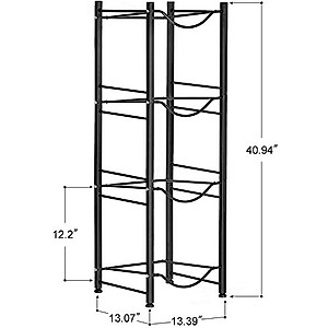 Water Cooler Jug Rack, 4-Tier Heavy Duty Water Bottle Holder Storage Rack for 5 Gallon Water Dispenser, 5 Gallon Water bottle Holder, 5 Gallon Water Jug Holder