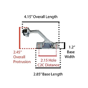 Harris Hardware 4150-B Chrome Plated Brass 90 Degree Door Stop with Rubber Bumber, 1-Pack