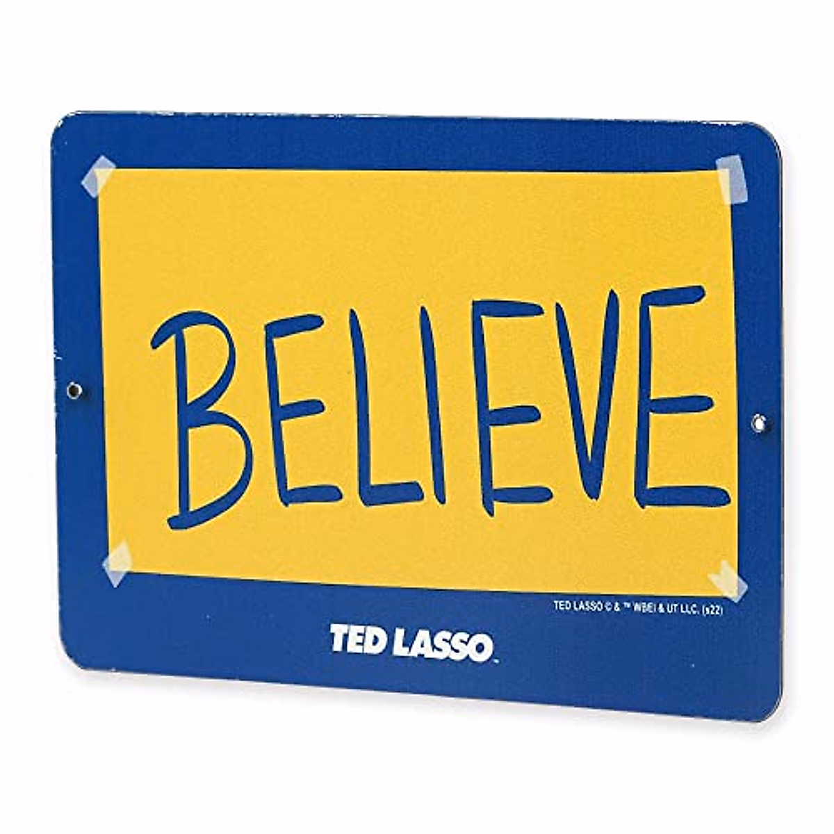 Open Road Brands Ted Lasso Believe Metal Sign - Small Ted Lasso Sign for Man Cave, Office or Bedroom