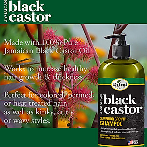 Difeel Superior Growth Jamaican Black Castor Shampoo & Conditioner 12 oz Gift Set 2-PC Boxed Set