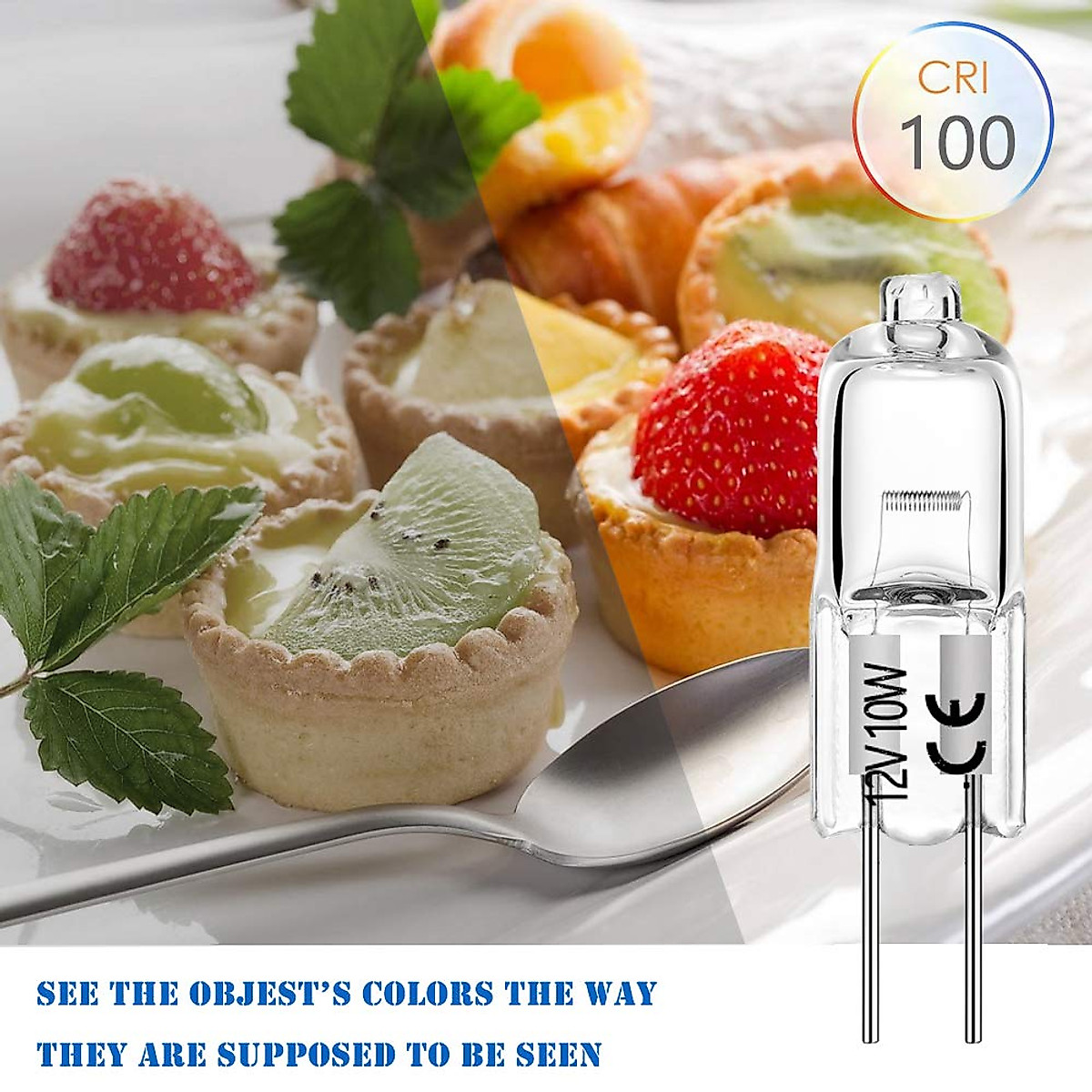 G4 Halogen Bulb T3 10 Watt 120lm G4 Bi-Pin Bulb AC/DC12 Volt for Under Cabinet Puck Light, Chandeliers, Track Lighting,10W 12V Warm White 2700K (12 Pack)