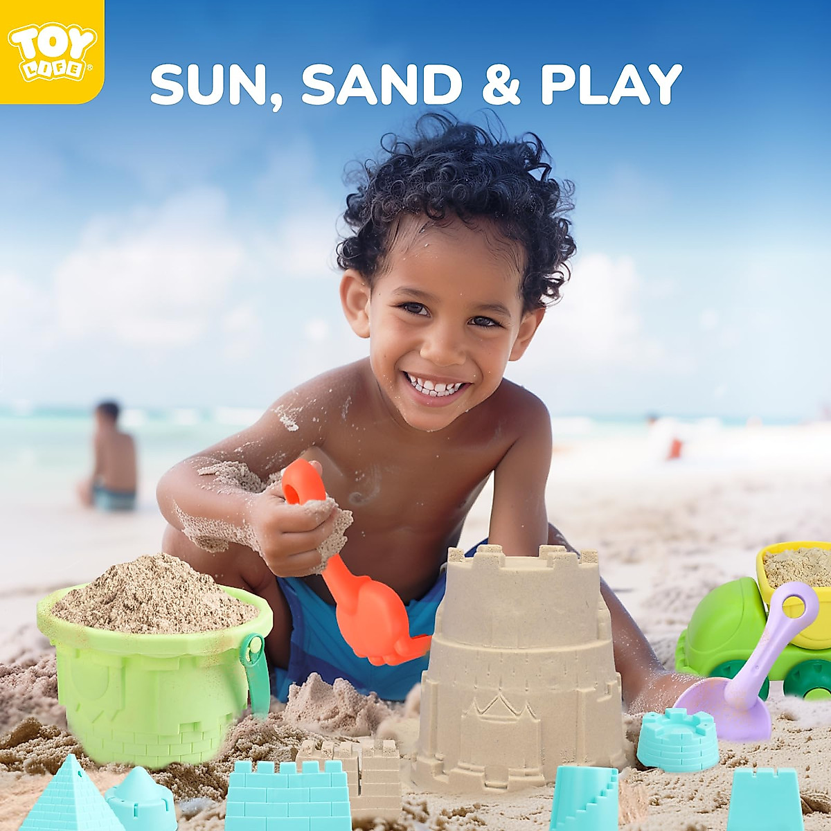 TOY Life Beach Toys for Toddler 1-3 Sand Toys for Kids Beach Toys for Kids Ages 4-8 Sandbox Toys Dump Truck Toy Beach Toys for Kids Ages 8-12 Sand Bucket and Shovel for Kids Sandbox Toys
