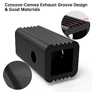 2" to 1-1/4" Hitch Receiver Adapter Insert Sleeve Mount Adapter - 2 inches to 1.25 inches Hitch Adapter Receiver Converter for Bike Rack and Cargo Carriers