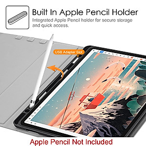FINTIE Keyboard Case - 2017/2015 iPad Pro 12.9 inch (Old Model) 1st & 2nd Gen Case, Soft TPU Protective Cover, [7 Color Backlit] Magnetically Detachable Wireless Bluetooth Keyboard, Black