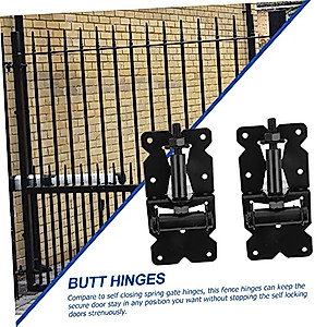 2pcs Fence Hinge Heavy Duty Leash Gate Hinges for Wooden Fences Heavy Duty Stainless Steel Hinges Door Hinges Barn Hinges Metal Hinges Self Closing Gate Hinges Hinges Bolt