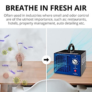 Blue Commercial 8,500mg/hr O3 Ozone Generator Air Purifier