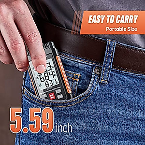 Protmex HT607 Temperature Humidity Meter High Precision Digital Hygrometer with Ambient, Relative Humidity, Dew Point, Wet Bulb Thermometer, Min/Max Hold, LCD Backlight with Cover Protector