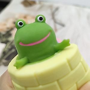 Fidget Toys Squishy Toys Stress Toy for Adults Stress Anxiety Relief Frog Cup Squeeze Toys for Kids Decompression Sensory Squishes Toy Stress Reliever Small Surprise Color Random Squish Gifts 3 PCS