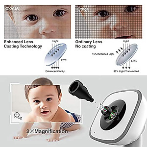 Axvue Video Baby Monitor, Comfortable Slim Design Handheld Enclosure, 4.3" Screen Monitor & 2 Camera, Range up to 1000ft, 12 Hour Battery Life, 2-Way Talk, Night Vision, Temperature Monitor, No WiFi
