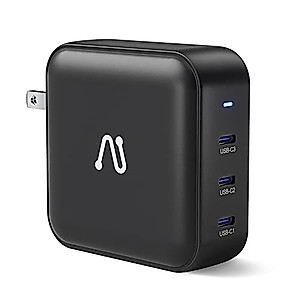 140W USB C Charger, PD3.1 GaN 3Port Type C Wall Charger Fast Charging Station Adapter, PD 100W PPS Charger Block for MacBook Pro 16"/Air, iPhone 14 Pro Max, Galaxy S22/S21,Tablet,Laptop-Black