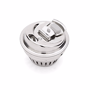Jarware Stainless Steel 2-in-1 Drink and Fruit Infusion Lid, Regular-Mouth, Silver