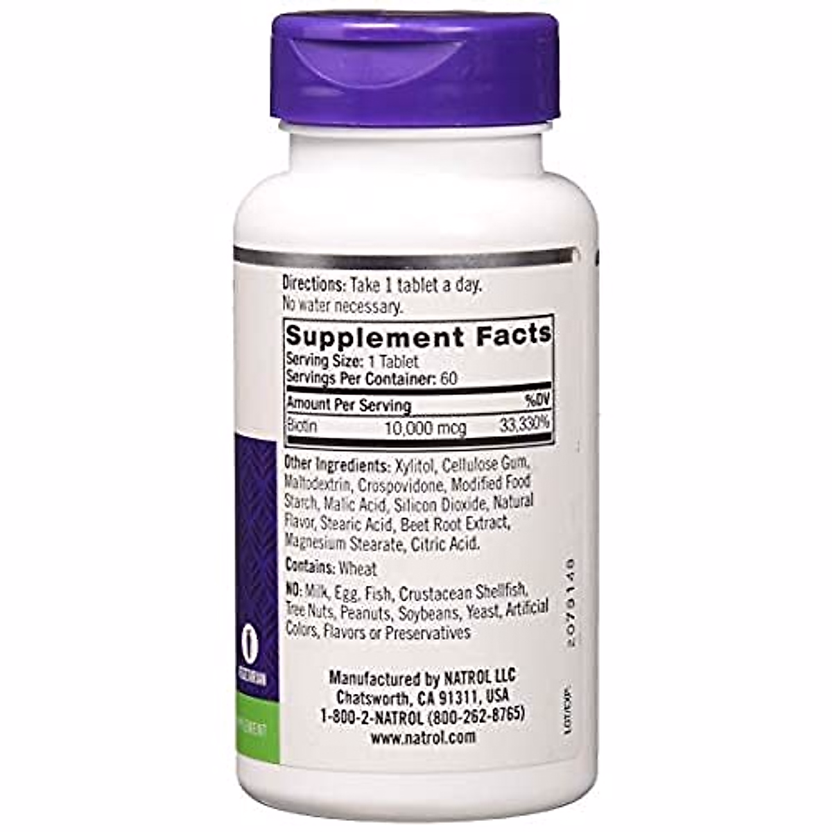 Biotin 10,000mcg Fast Dissolve, 60 Count (Pack of 4)