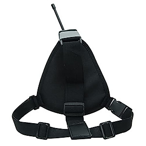 Universal Radio chest harness Tactical Vest Nylon military Vest chest rig Pack Pouch Holster Tactical Harness Walkie Talkie Waist Pack for UV-5R UV-9R UV-82 BF-888S (Black)