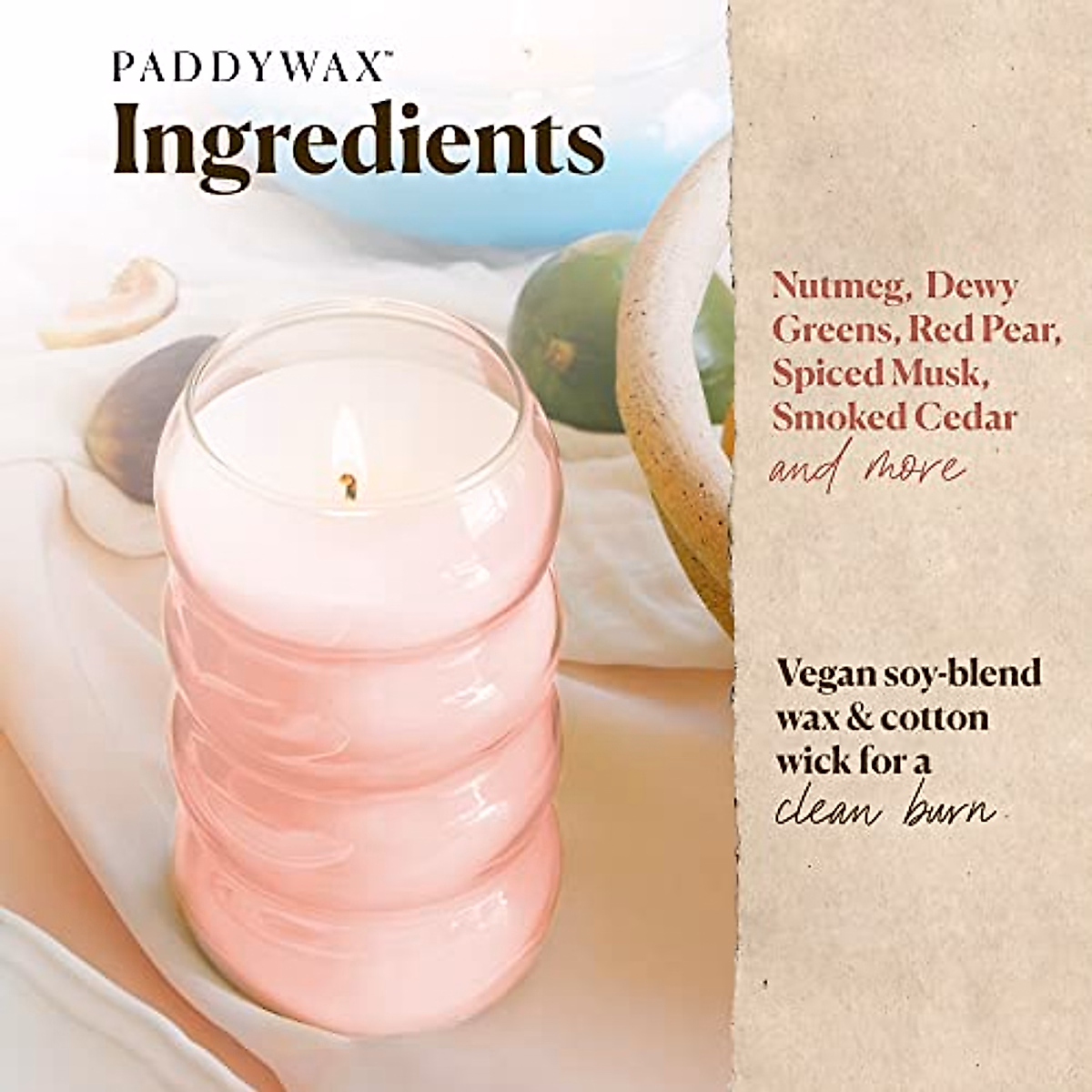 Paddywax Candles Realm Candle, 12 Ounces, Pink, Dusk