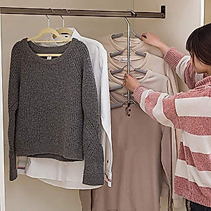 BEYST Clothes Hangers, Multilayer Anti-Slip Clothes Rack Space Saving Clothes Hangers Closet Storage Organizer for Suits Pants Shirts Jeans