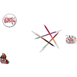 SHARESYNC Gradient Colorful Birthday Cake Candles with Gold Glitter Power Long Thin Cupcake Happy Birthday Candles Topper for Wedding Celebration Party 24pcs (Red+Yellow-1)