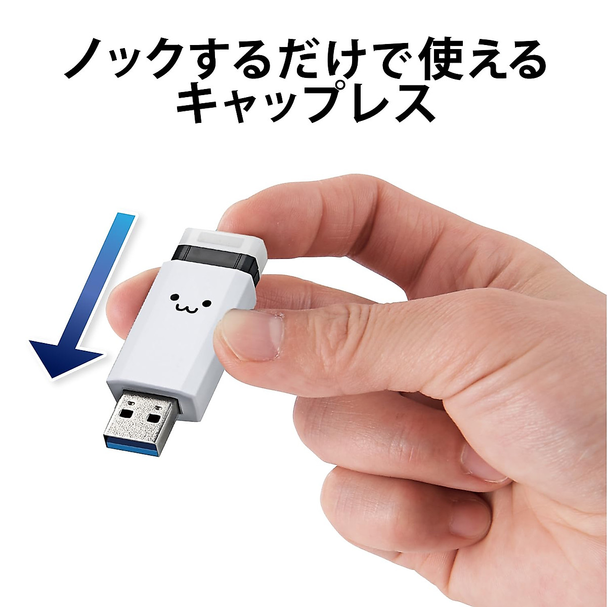 Elecom MF-PKU3032GWHF 32GB USB 3.1 & USB 3.0 Retractable White