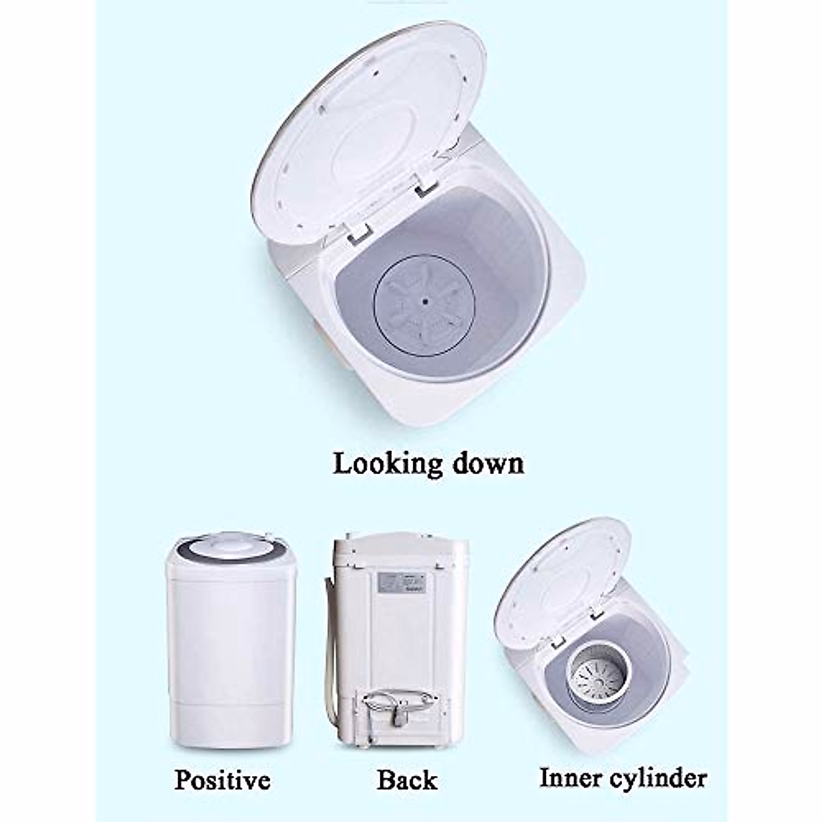 ZLXDP Mini Washing Machine Small Mini Large Capacity Single Barrel Semi-Automatic Single Cylinder Household