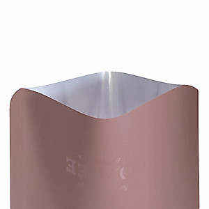 QQ Studio Matte Foil Packaging Bags, Open Top Heat Seal Bags With Optional Coffee Design,10 x12 cm Aluminum Pouches for Beverage Products like Tea, Coffee, and Powders (Brown Coffee Design, 50)