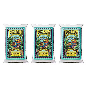 Foxfarm FX14000 Ocean Forest Indoor/Outdoor Garden Potting Soil Bags 6.3-6.8 pH, 1.5 Cubic Feet, 40 pounds for Plants (3 Pack)