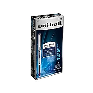 Uniball UB157 Fine Point Roller Ball Pens - Box of 12 - Purple