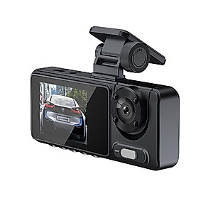 3 Cameras Dash Cam Multi-Language Clear Car Rearview Mirror Car Video Recording Camcorder Wide Angle Car Camera Recorder Auto ty Driving Recorder