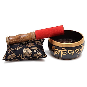 Zap Impex Beautiful Christmas Gift New Handmade Brass Buddha Singing Bowl Tibetan Meditation Yoga Sound Bowls 4 Inch