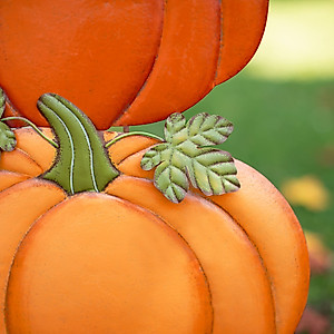 Glitzhome 42" H Fall Decorative Yard Signs with Stakes, Metal Pumpkins Garden Yard Stake for Home Lawn Yard Pathway Front Door Fall Harvest Thanksgiving Wall Hanging Decor