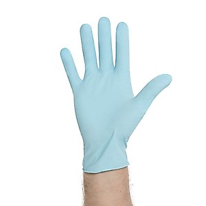 HALYARD Blue Nitrile Exam Gloves, Powder-Free, Non-Sterile, 5.9 mil, 9.5", Blue, Medium, 53102 (Box of 100)