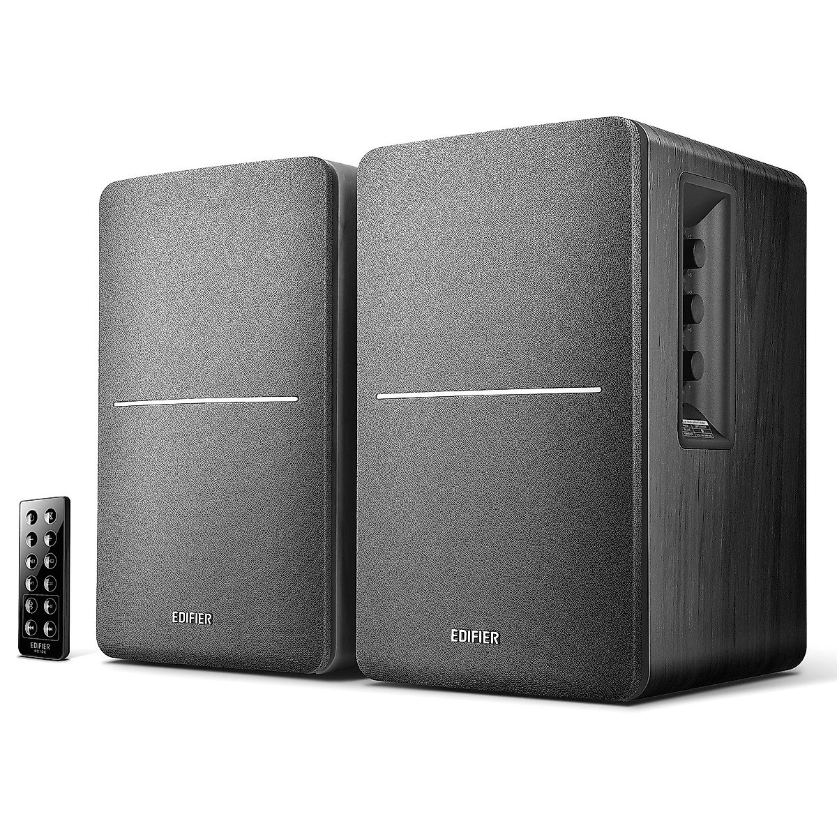 Edifier R1280DB Powered Bluetooth Bookshelf Speakers - Optical Input - Wireless Studio Monitors - 4 Inch Near Field Speaker - 42w RMS - Black (Renewed)