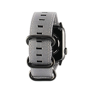 URBAN ARMOR GEAR UAG Compatible Apple Watch Band 42mm/41mm/40mm, iWatch Series 10/9/8/7/6/5/4/SE 2/SE, High Strength Nylon Weave Replacement Strap, Nato Grey