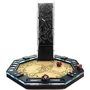 C4Labs Eldritch Octagon Dice Tray and Black Cthulhu Etched Dice Tower Bundle …