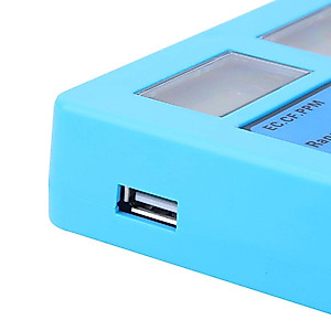 Digital Multiparameter 5 in 1 Temperature Meter Water Quality Tester Temp EC CF with LCD Display for Food Processing and Aquarium(US Plug 110V)