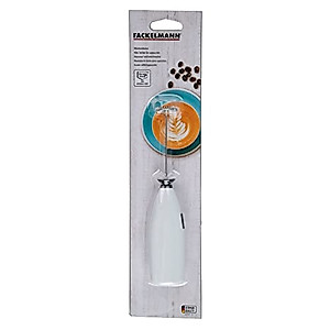 Fackelmann 7.7 x 1.4 x 1" Plastic/Stainless Steel Milk Foamer, White/Black