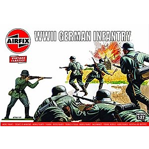 Airfix Vintage Classics WWII German Infanty 1:32 WWII Military Diorama Plastic Model Figures A02702V