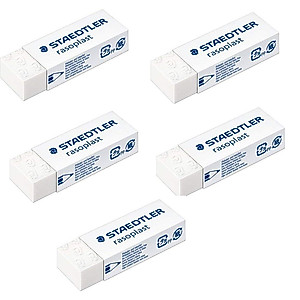 Staedtler Large Rasoplast Pencil Eraser (526 B20) Pack of 5 Erasers