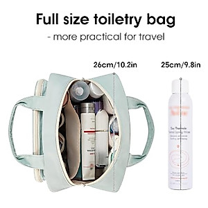 Narwey Large Toiletry Bag Women Makeup Bag Organizer Travel Cosmetic Bag for Essentials Accessories (Mint Green)