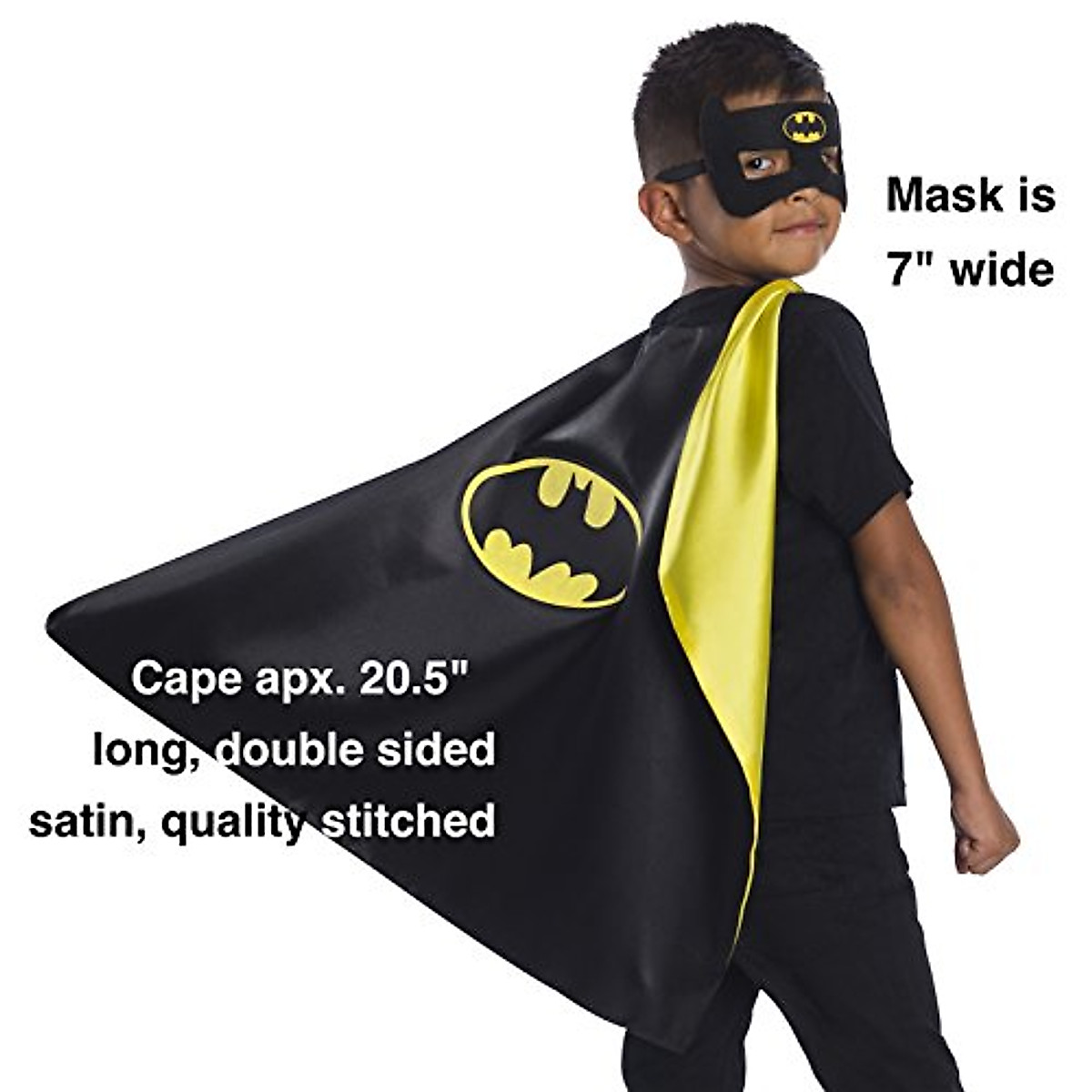 Rubies Super Hero Cape Set AMAZON EXCLUSIVE Officially licensed DC Comics Assortment 4 Capes, 3 Masks, and 1 Chest Piece, One Size
