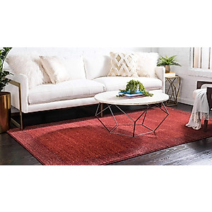 Unique Loom Del Mar Collection Area Rug - Abigail (5' 3" x 8' Rectangle, Terracotta/ Red)