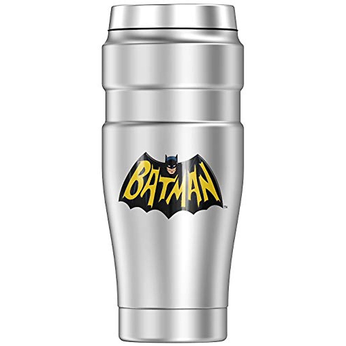 THERMOS Batman Classic Tv Series Logo, STAINLESS KING Stainless Steel Travel Tumbler, Vacuum insulated & Double Wall, 16oz