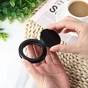 Maitys 4 Pieces Silicone Patio Table Umbrella Hole Ring Plug and Cap Set for Glass Outdoors Patio Table Deck Yard, 2 Inch (Black)