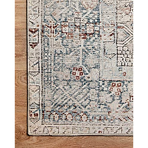 Chris Loves Julia x Loloi Jules JUL-07 Natural / Ocean Oriental Area Rug 7'-6" x 9'-6"