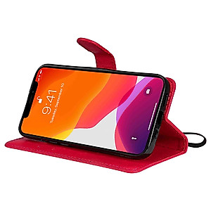 Fansipro Phone Cover Wallet Folio Case for LG V20 Mini, Premium PU Leather Slim Fit Cover for V20 Mini, 2 Card Slots, Super Fitting, Red