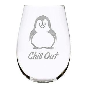 Penguin Chill Out stemless wine glass, 17 oz.