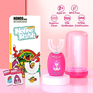 NOHOO Kids Baby U Shape Whole Mouth Electric Toothbrush, 360 Ultrasonic Automatic Tooth Brush - Care for Your Kids Oral Health! (Age 2-12)