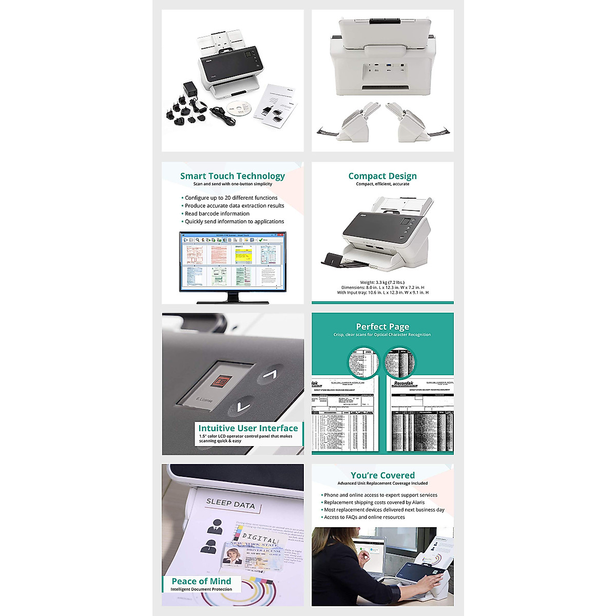 Kodak Alaris 1025006 S2040 Document Scanner