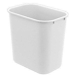 Acrimet Wastebasket Bin 27QT (Plastic) (White Color) (Set of 4)